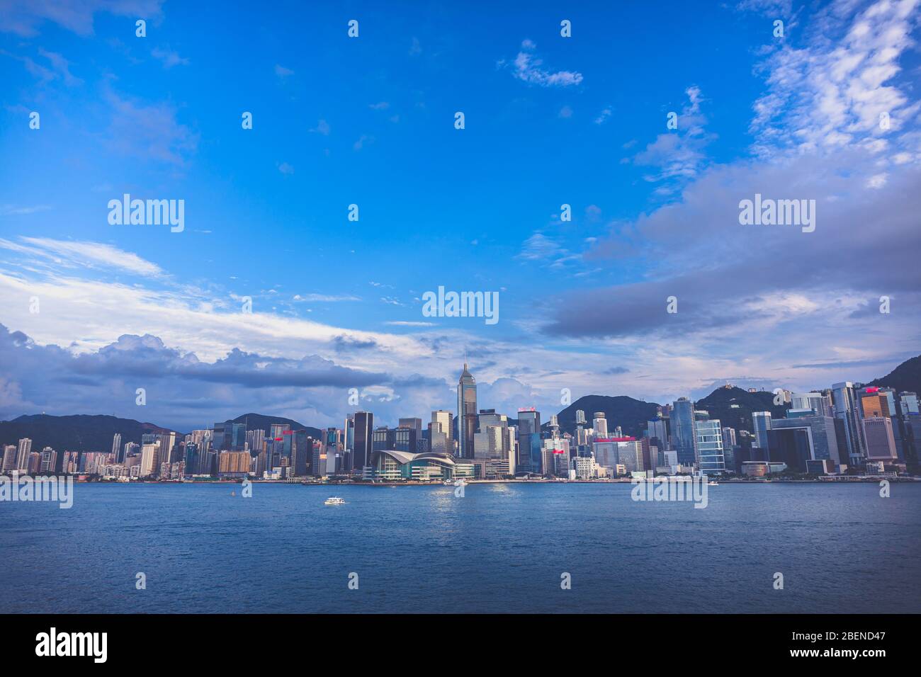 Hong Kong Victoria Harbour view; Hong Kong Cityscape Stock Photo - Alamy
