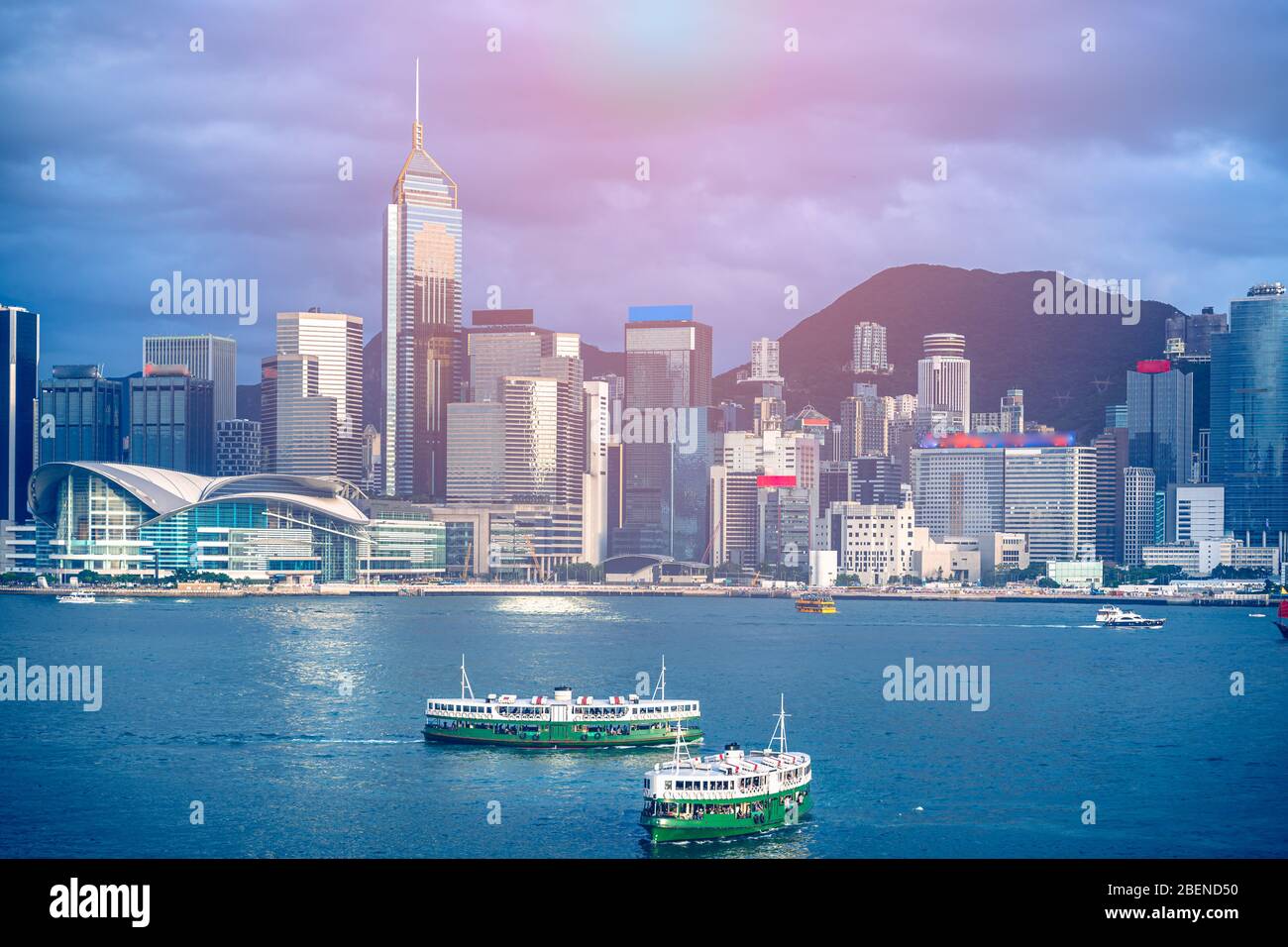 Hong Kong Victoria Harbour view; Hong Kong Cityscape Stock Photo - Alamy