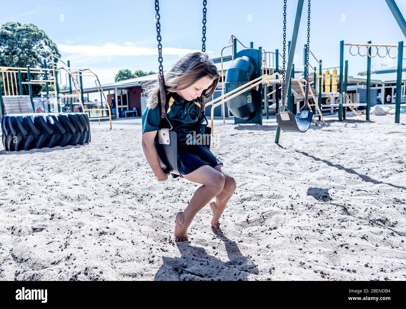 Sad boy playground isolation hi-res stock photography and images - Alamy