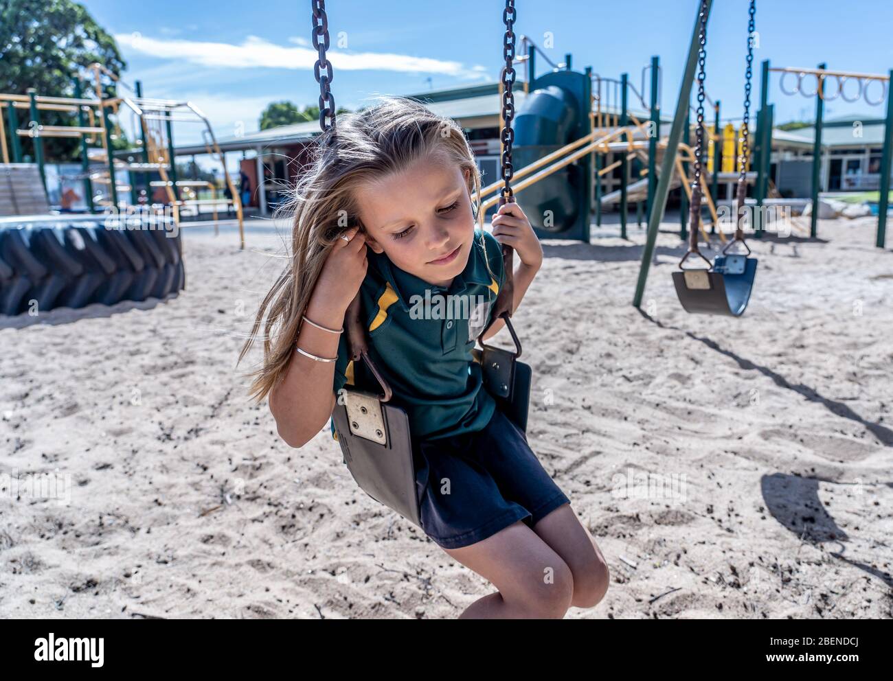 Sad boy playground isolation hi-res stock photography and images - Alamy