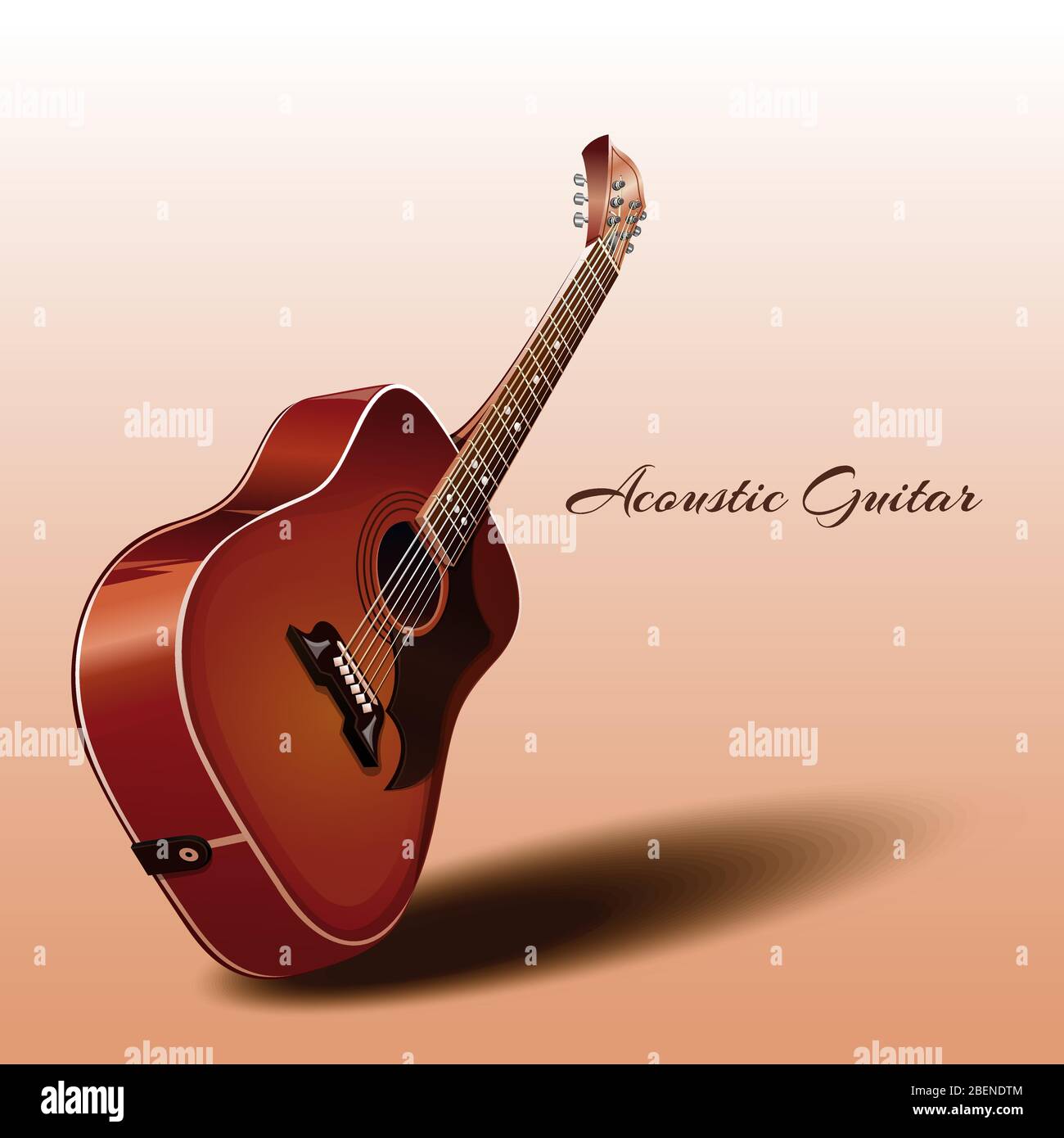 Acoustic guitar musical notes vector hi-res stock photography and ...