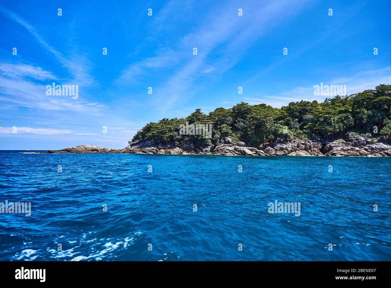 Exotic Andaman sea surface summer landscape with blue sky. Indian ocean ...
