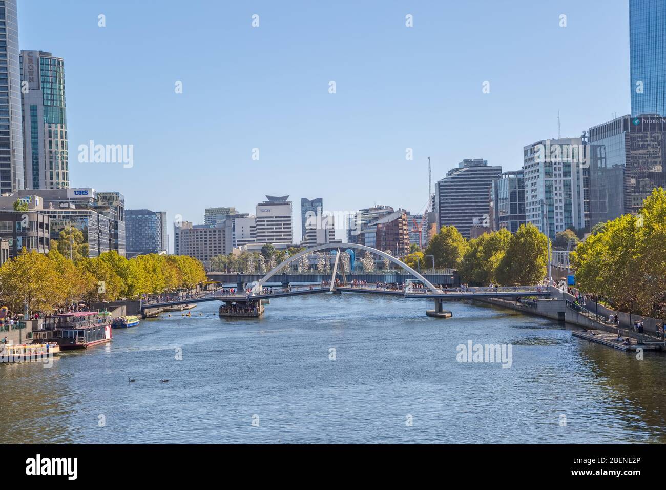 Melbourne Southbank Footbridge Stock Photo - Alamy