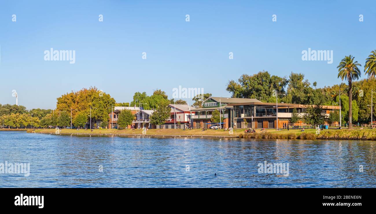 Melbourne Boathouse on the riverbank Stock Photo - Alamy