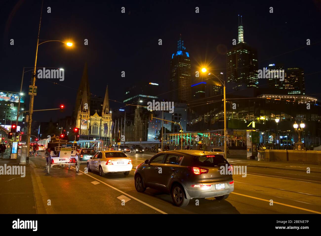 Melbourne at night Stock Photo - Alamy