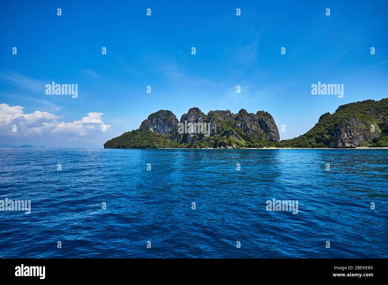 Exotic Andaman sea surface summer landscape with blue sky. Indian ocean ...