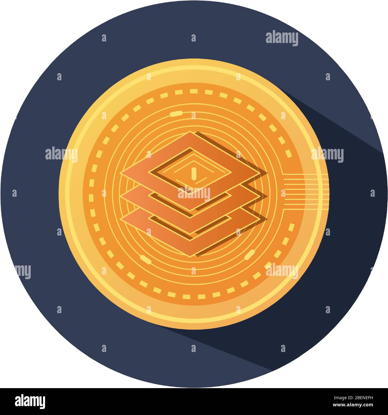 stratis coin icon over white background, block detailed style, vector ...