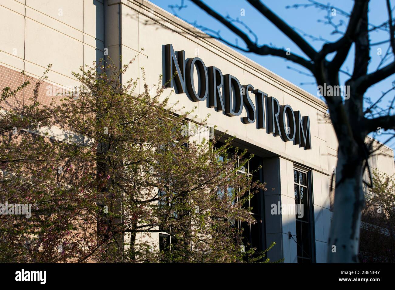 A logo sign outside of a Nordstrom retail store location in Columbia ...