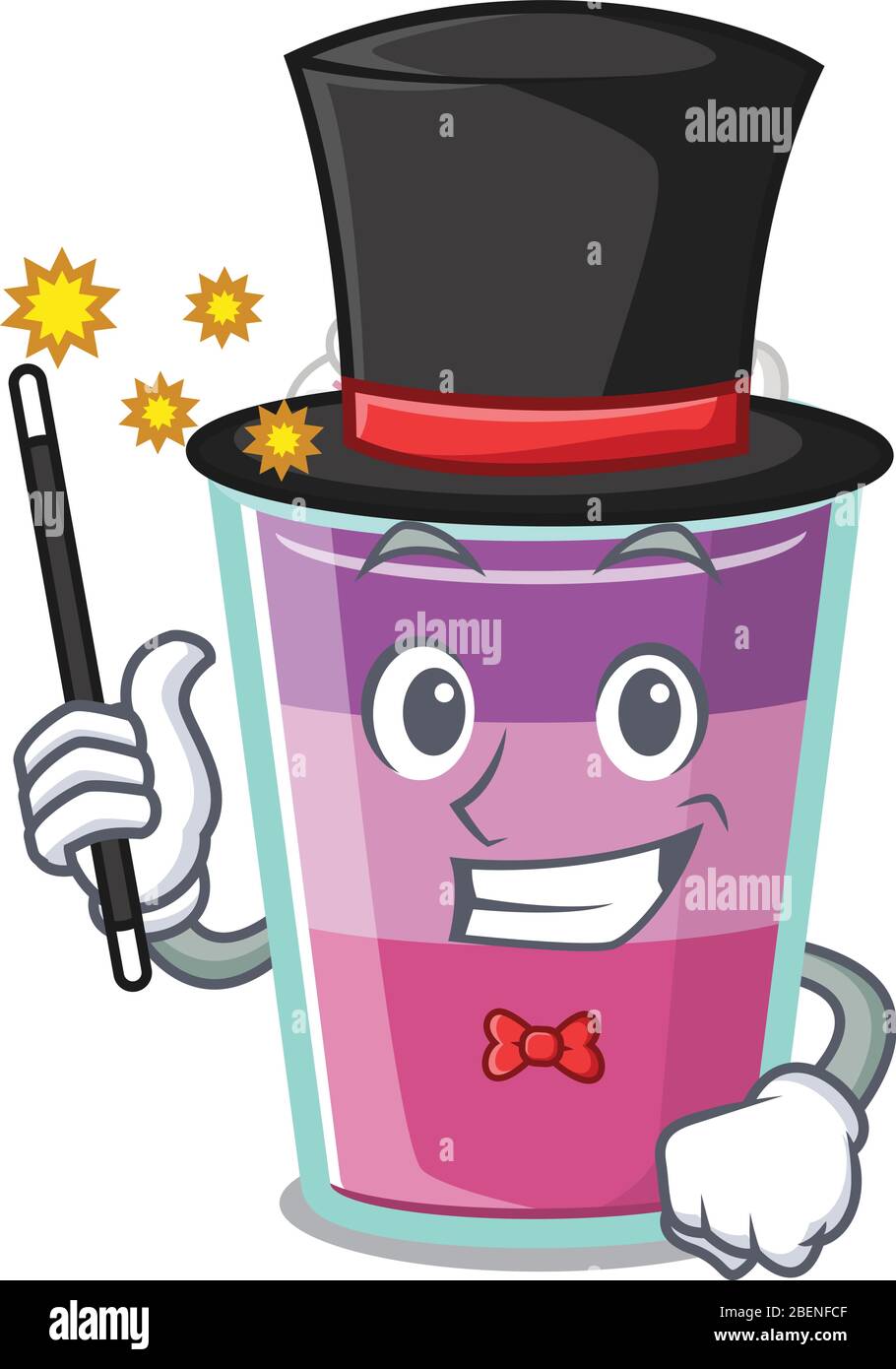 An attractive Magician of cocktail jelly cartoon design Stock Vector ...