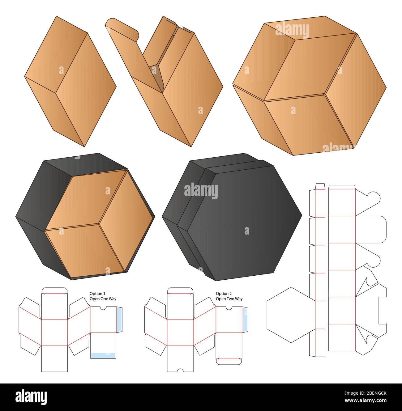 3d Hexagon Box Template
