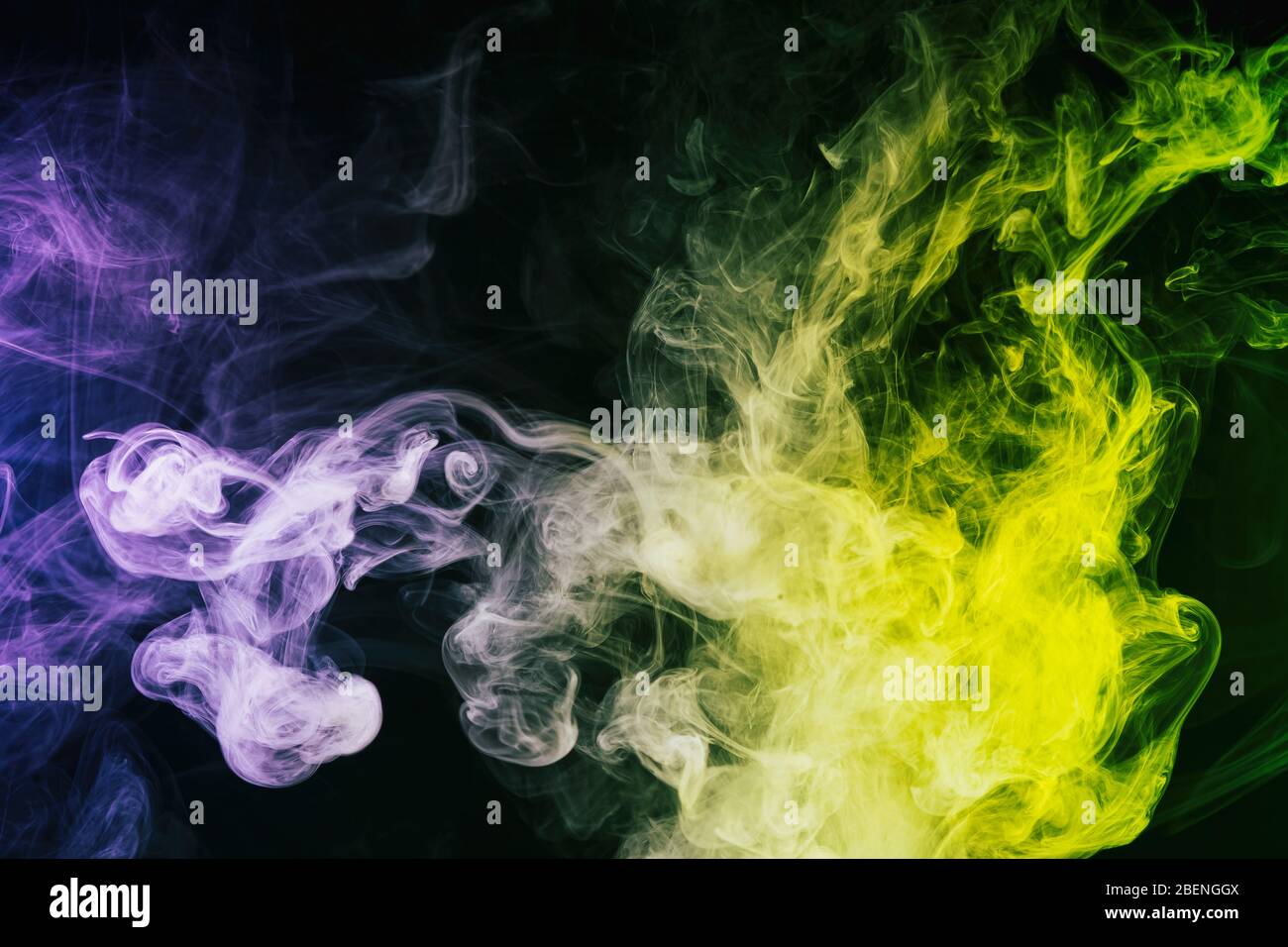 Fluffy Puffs green and blue smoke and fog in the form of a skull ...