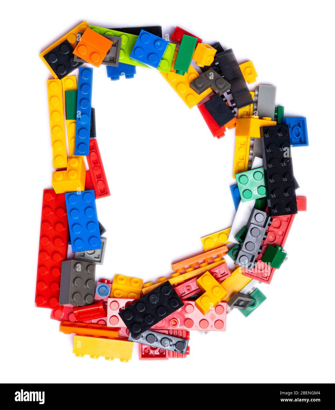 Letter D of the English alphabet from multi-colored children's plastic ...