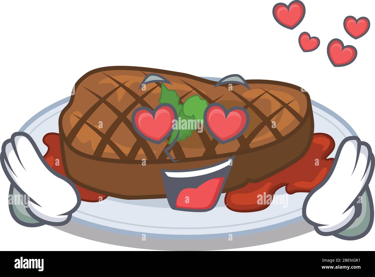 Cartoon Grilled Steak