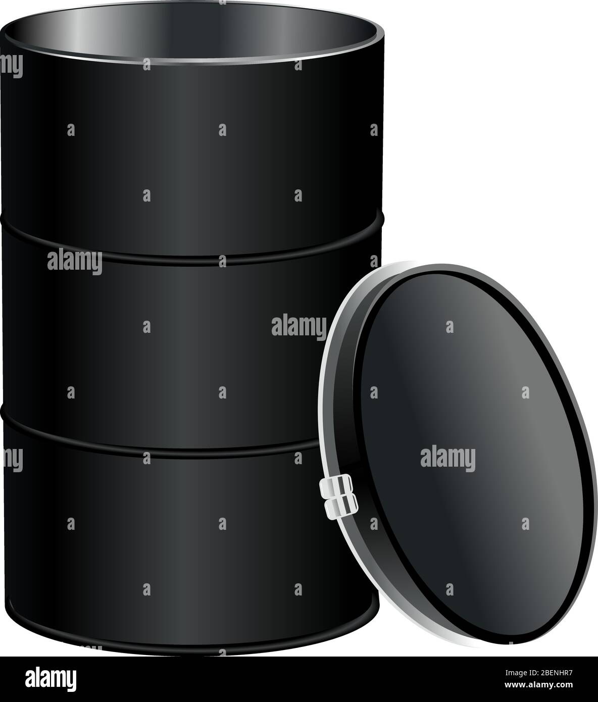 Metal barrel 200 l with removable top Stock Vector Image & Art - Alamy