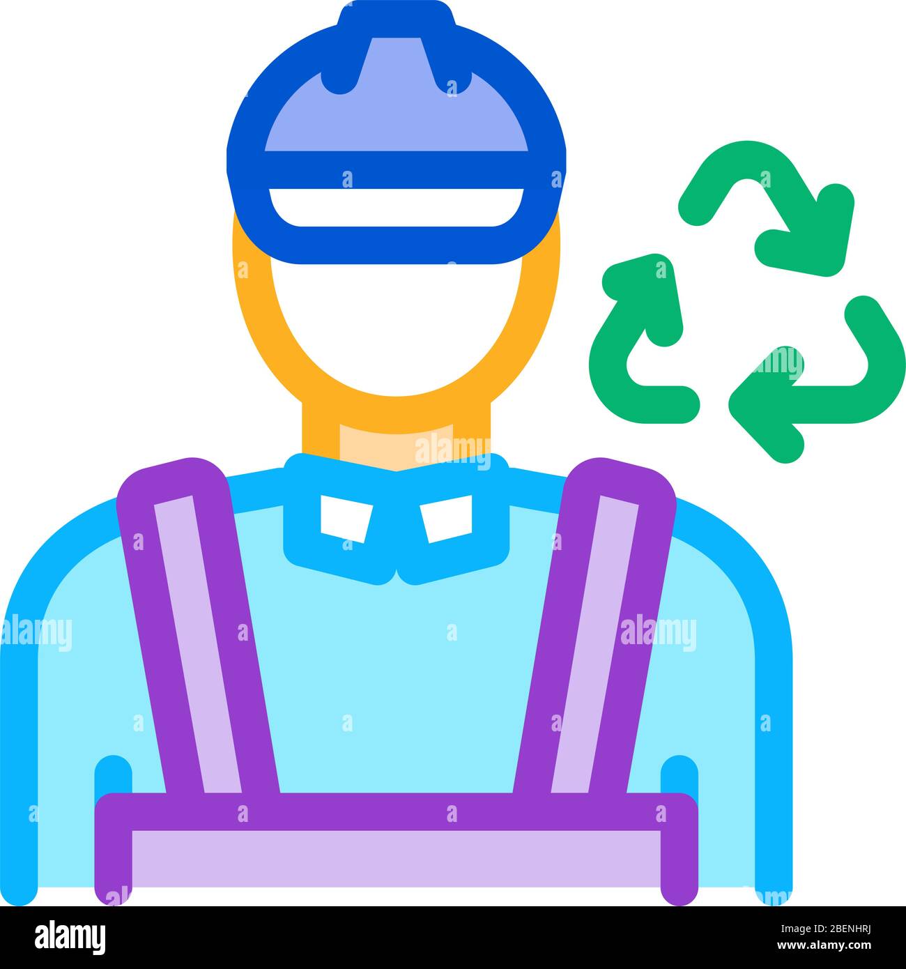 environmental worker icon vector outline illustration Stock Vector ...