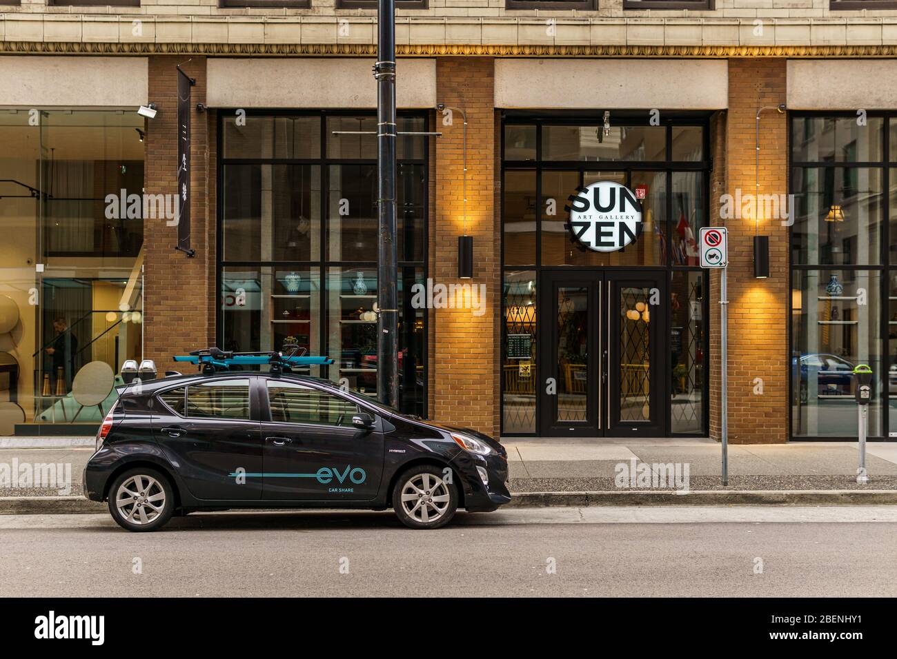 VANCOUVER, CANADA - FEBRUARY 2, 2020: evo car share in downtown Stock ...