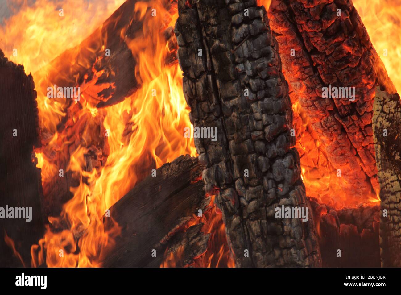 Firefighters trying to save burning house Stock Photo - Alamy