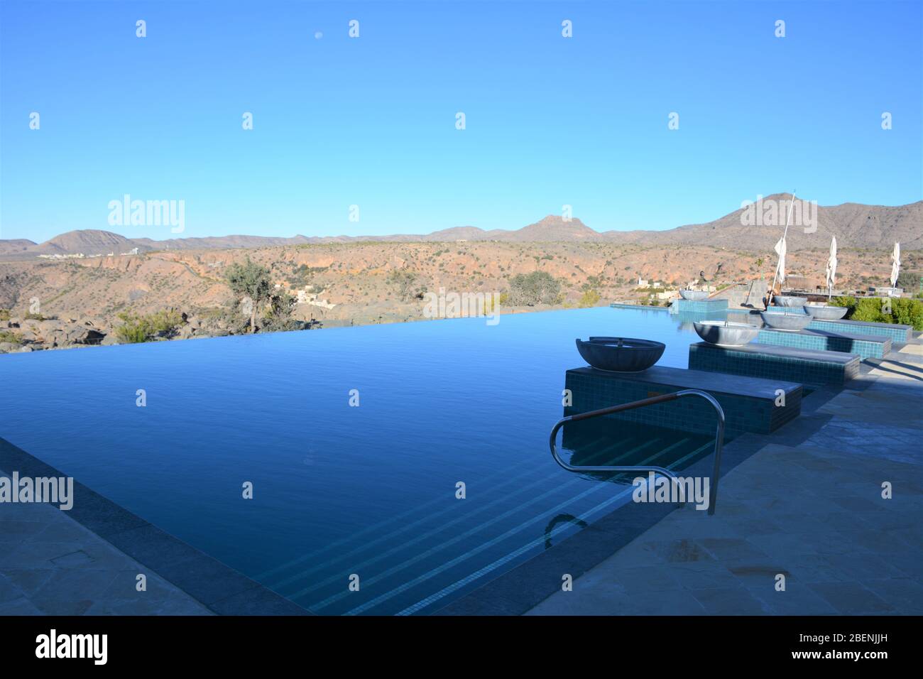An infinity pool with a view at the Anantara Al Jabal Al Akhdar hotel ...