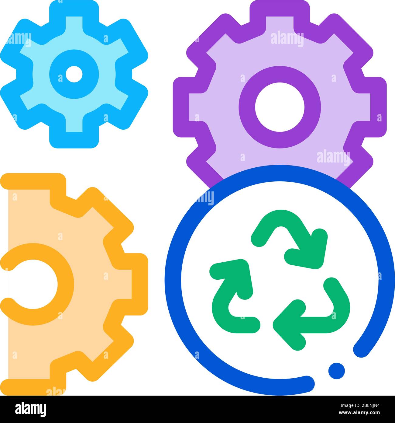 sync settings icon vector outline illustration Stock Vector Image & Art ...