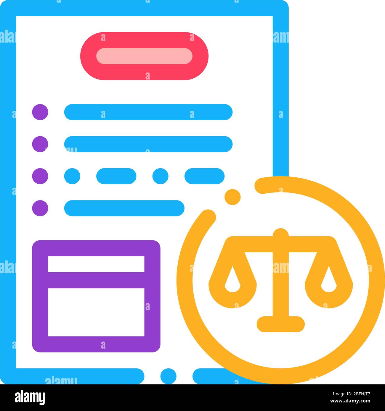 legal paper icon vector outline illustration Stock Vector Image & Art ...