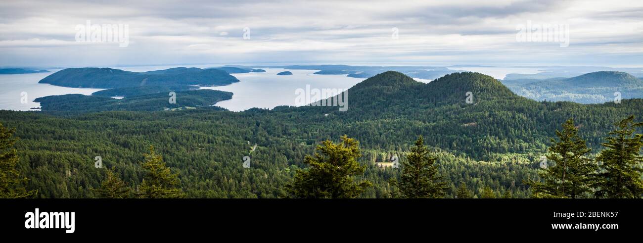 From Moran State Park on Mount Constitution looking south from a ...
