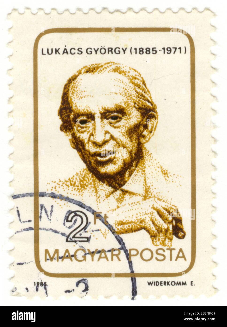 Vintage Hungary Postage Stamp on White Background. Scan the image Stock ...