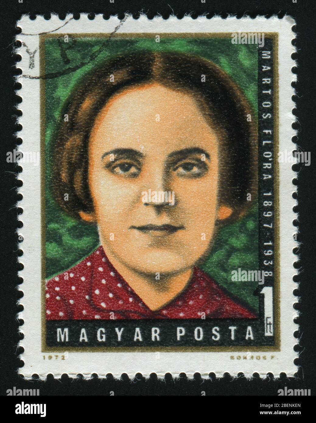 HUNGARY - CIRCA 1972: Flora Martos (1897-1938), Hungarian Labor Party ...