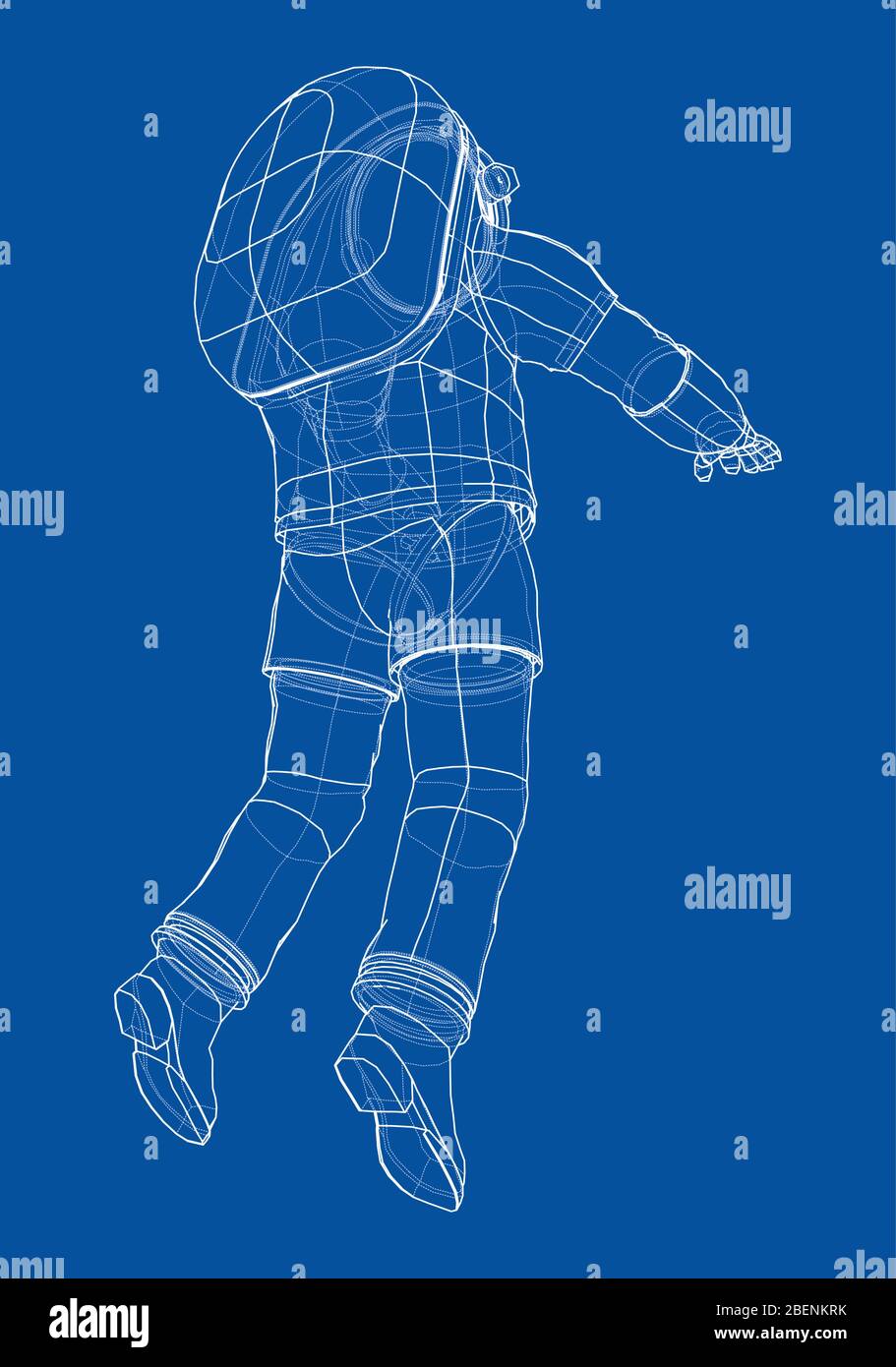 Astronaut concept. Vector rendering of 3d Stock Vector Image & Art - Alamy