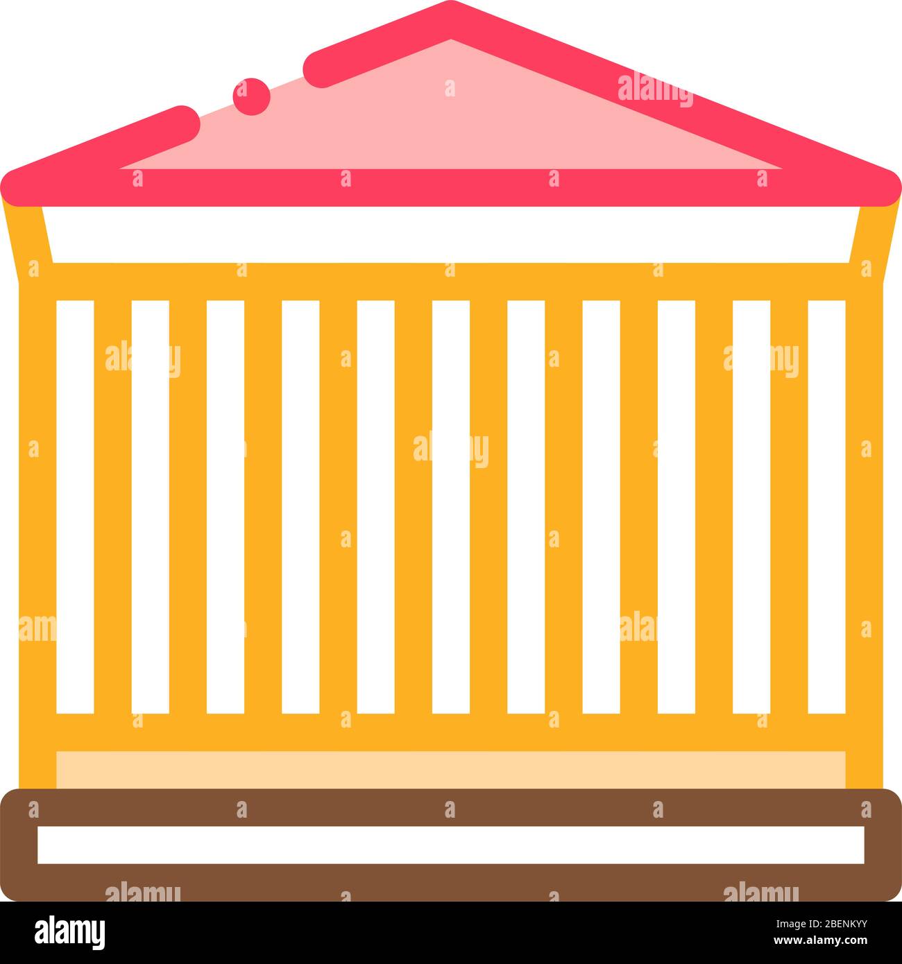 greek columns building icon vector outline illustration Stock Vector ...