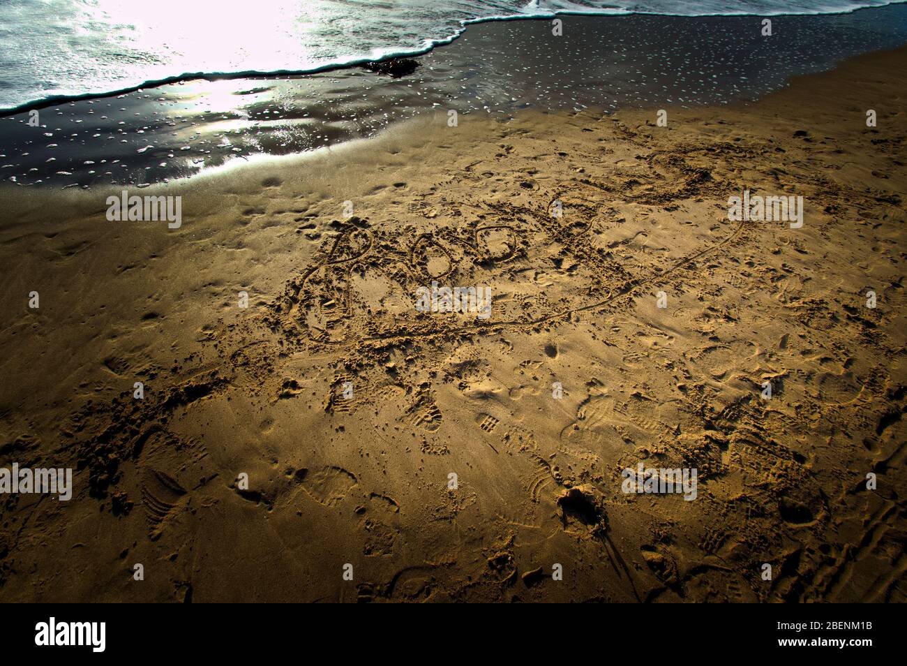 Sand and Words Stock Photo - Alamy