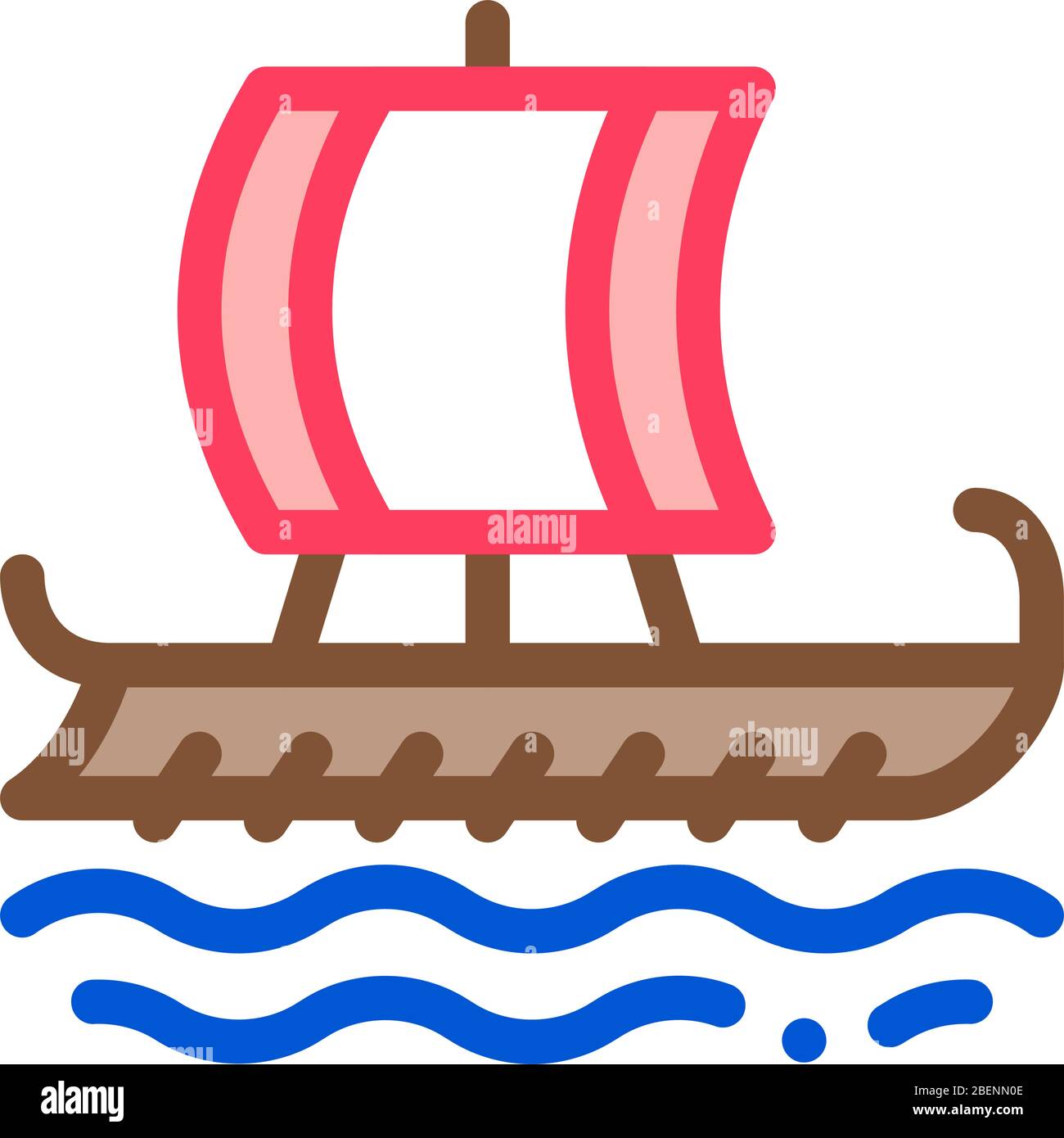 greek merchant ship icon vector outline illustration Stock Vector Image ...