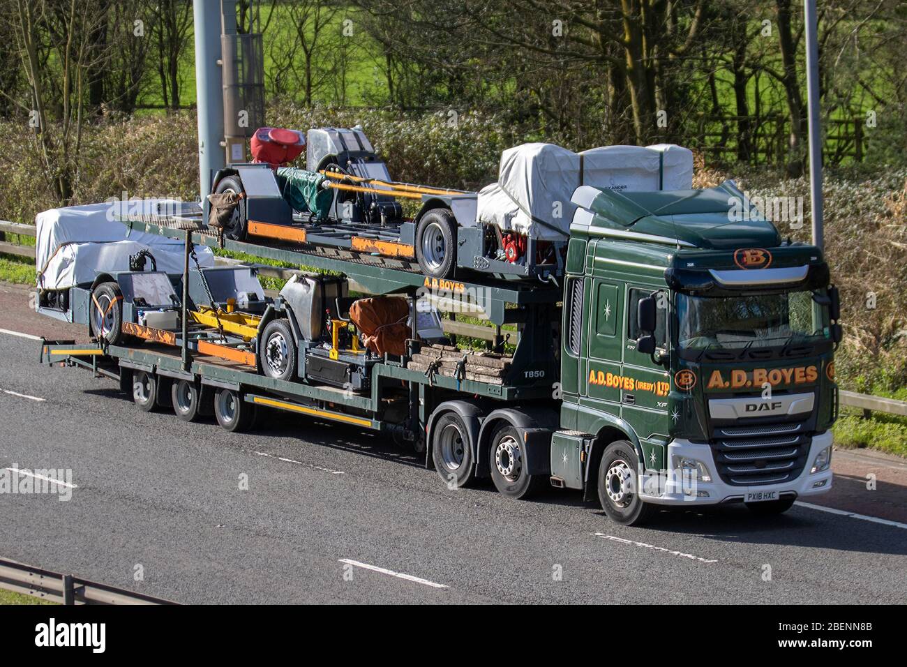 A D Boyes Logistics Limite, carrying bus chassis from Alexander Denis ...