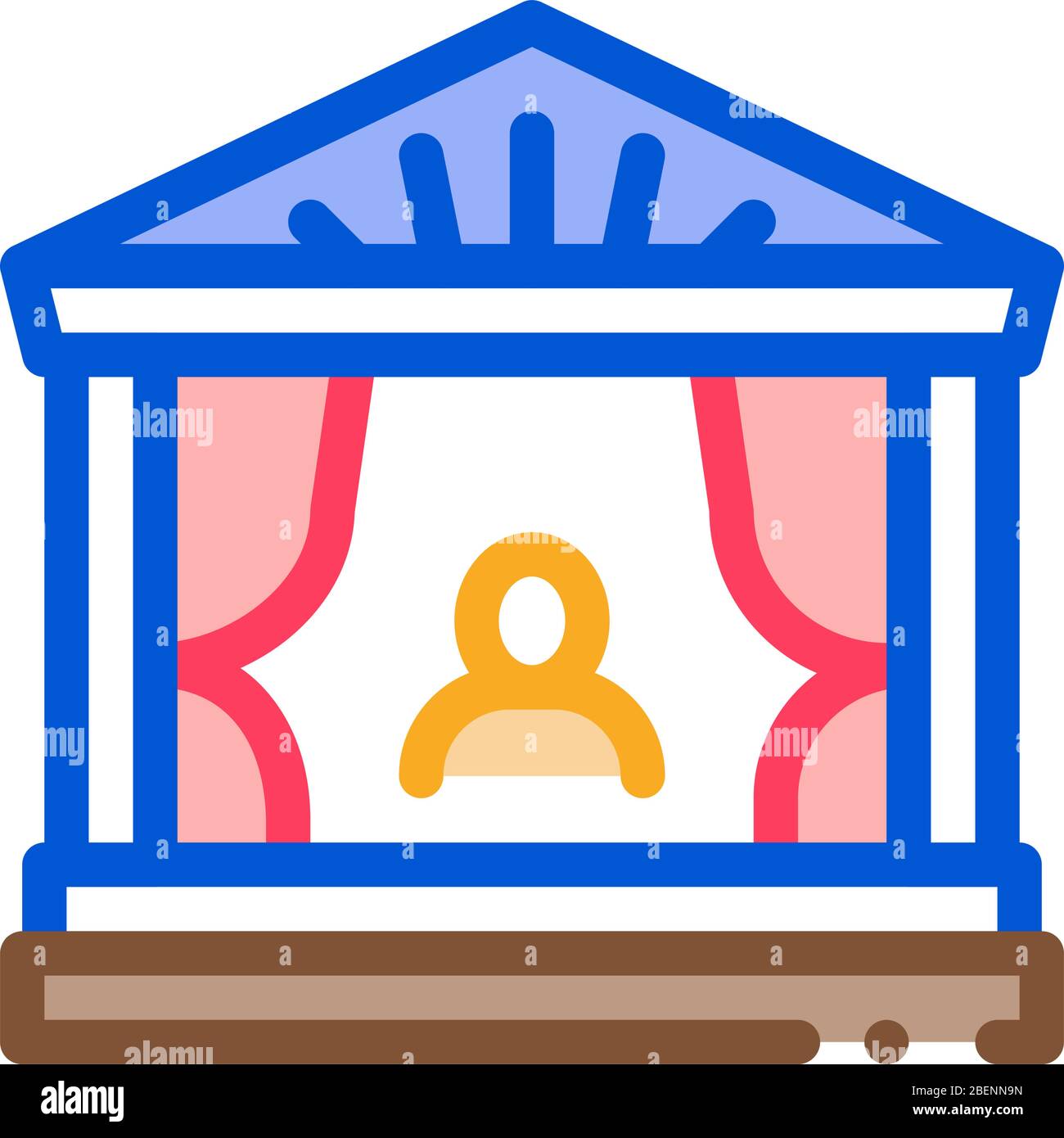 greek ancient theater icon vector outline illustration Stock Vector ...