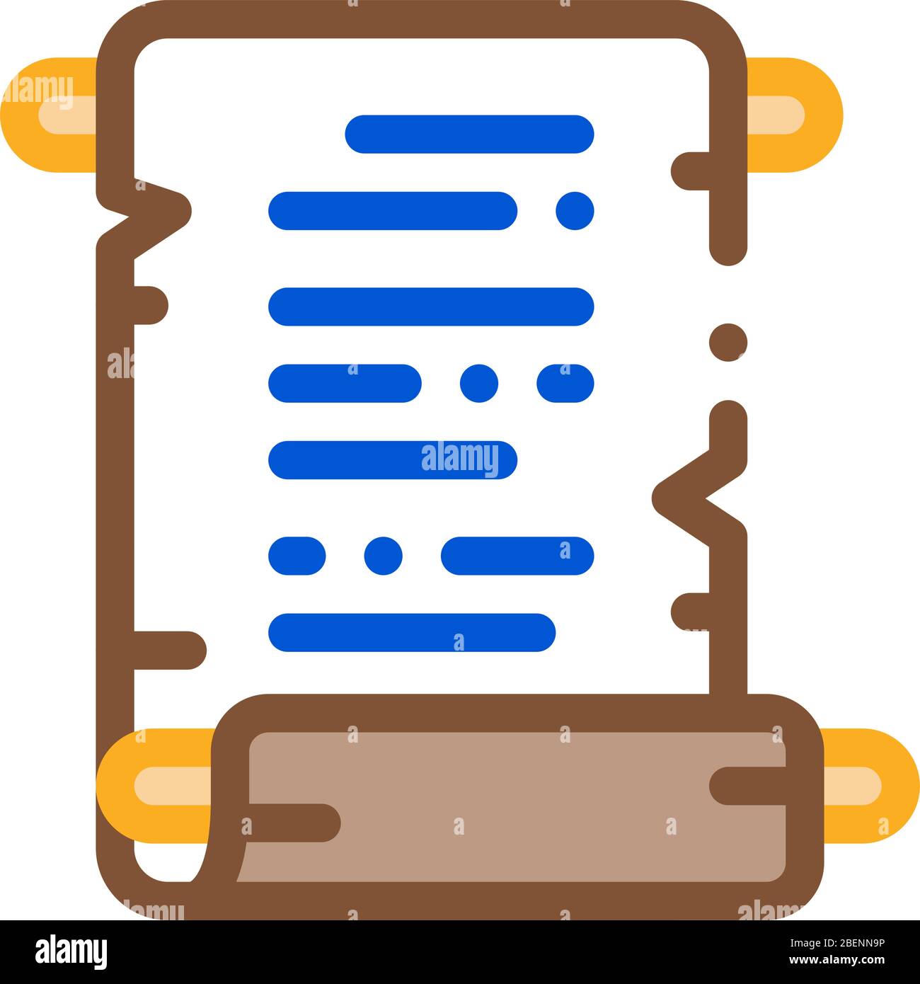 scroll of parchment paper icon vector outline illustration Stock Vector ...
