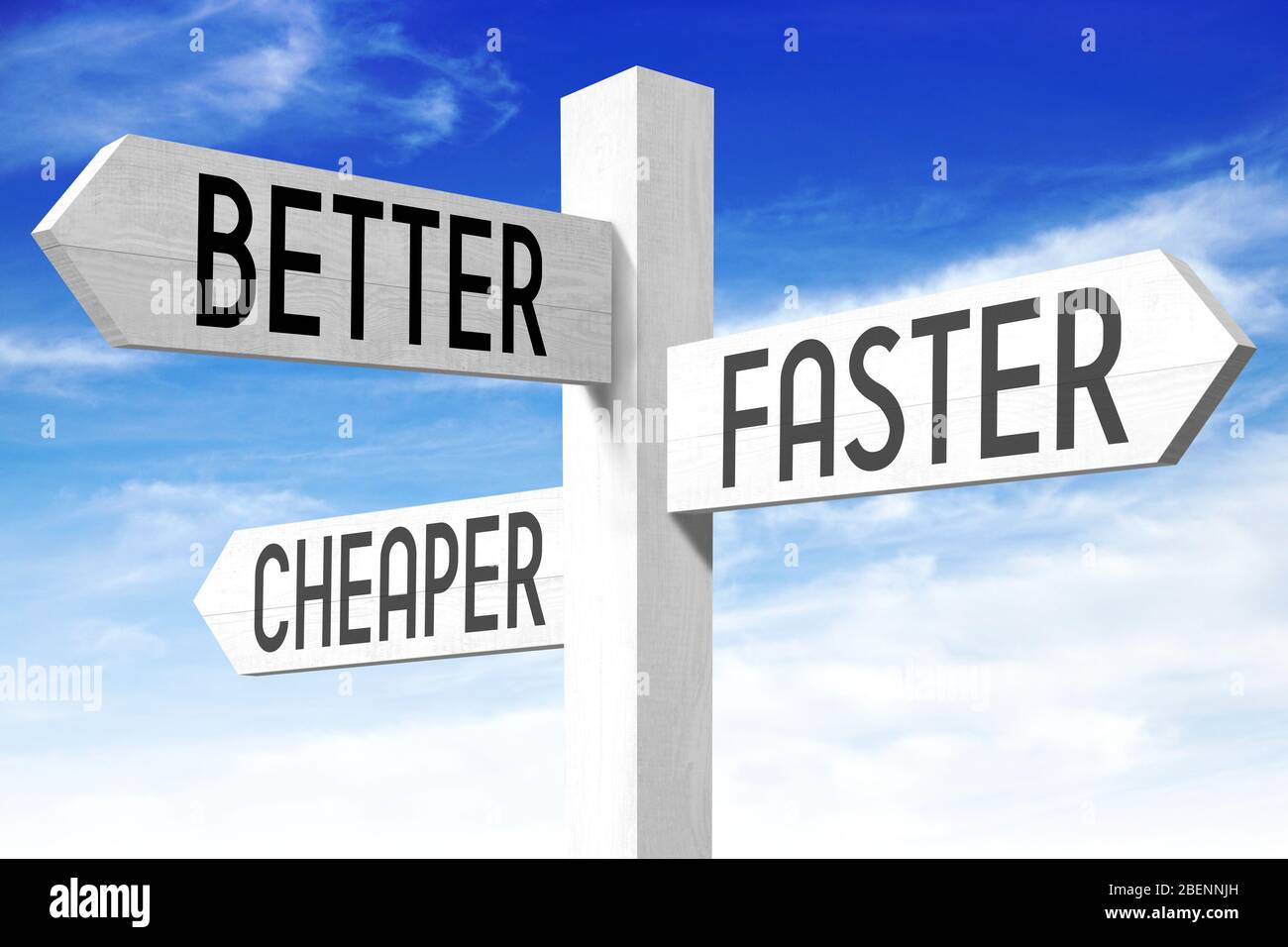 Faster better cheaper hi-res stock photography and images - Alamy