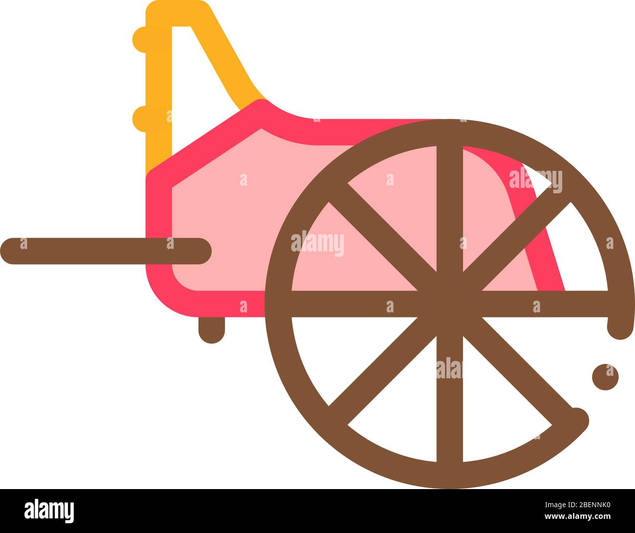 wooden greek wheel icon vector outline illustration Stock Vector Image ...