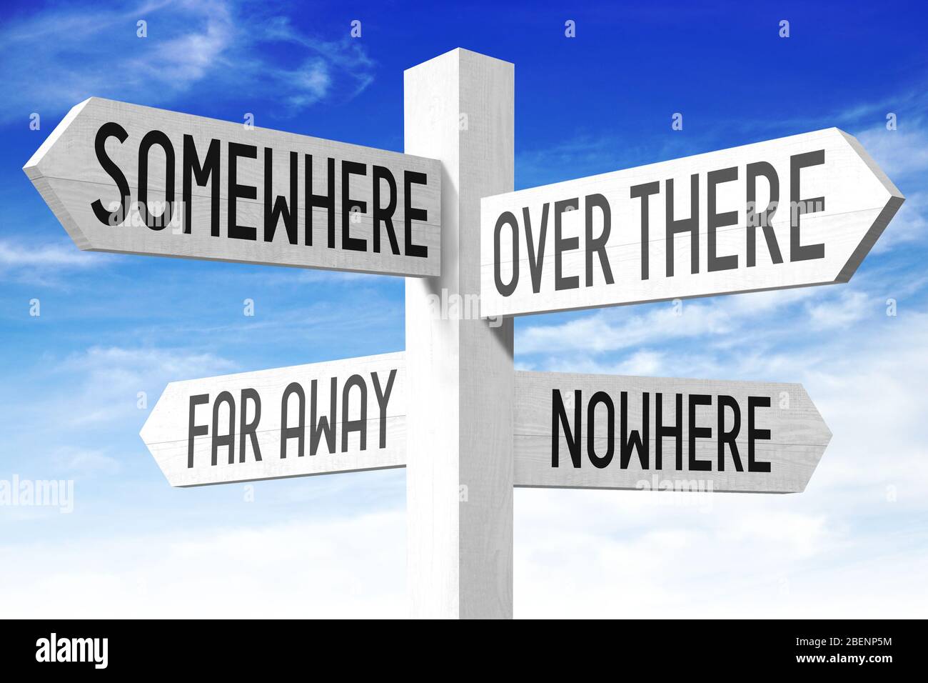 Nowhere concept signpost hi-res stock photography and images - Alamy