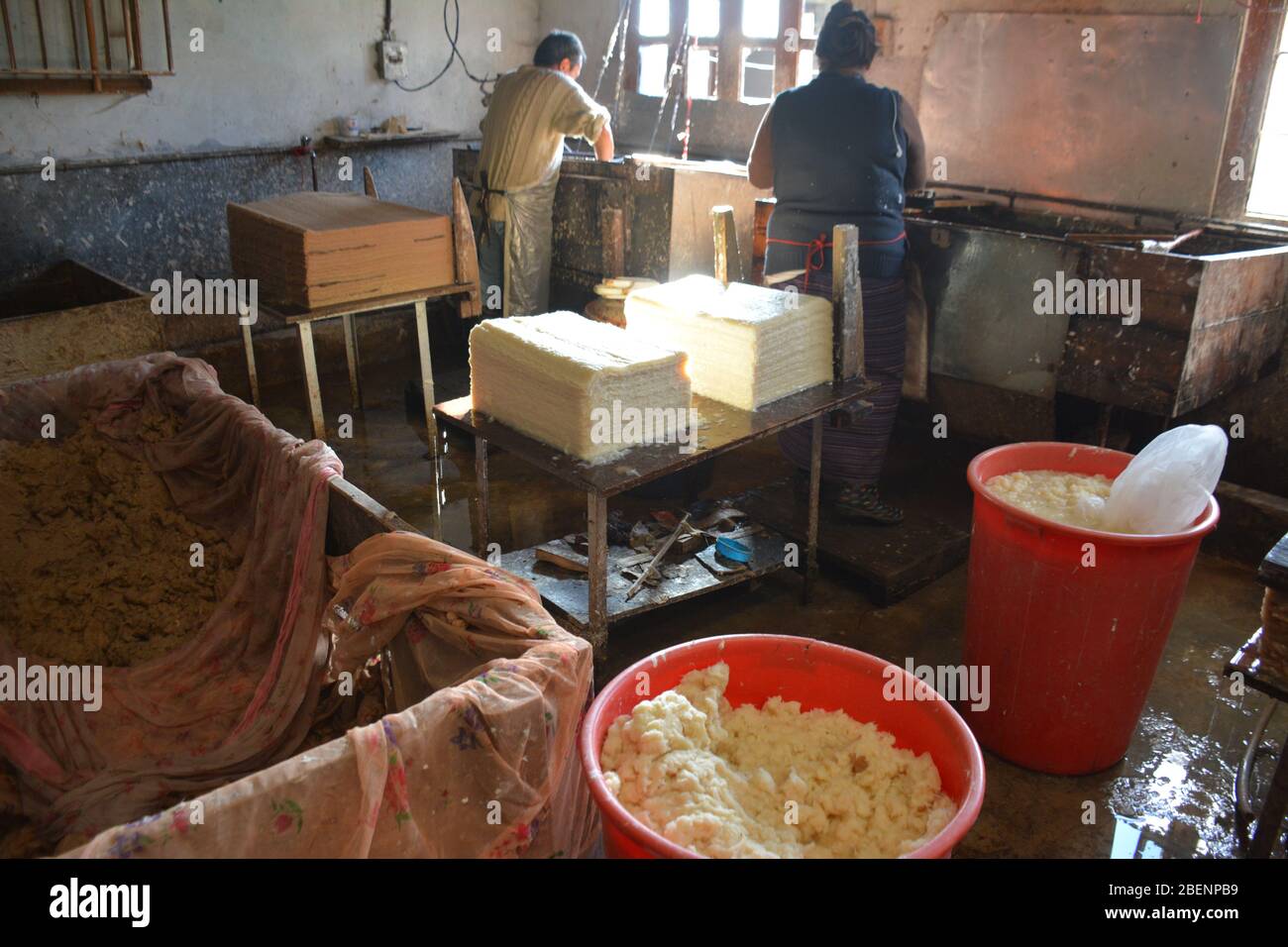 A paper factory in Thimphu, the capital of Bhutan Stock Photo - Alamy