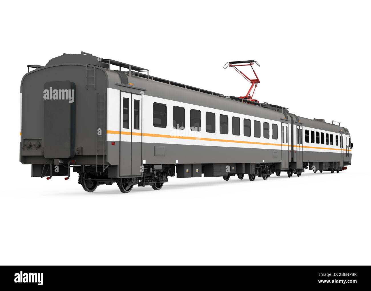 Electric Train Isolated Stock Photo - Alamy