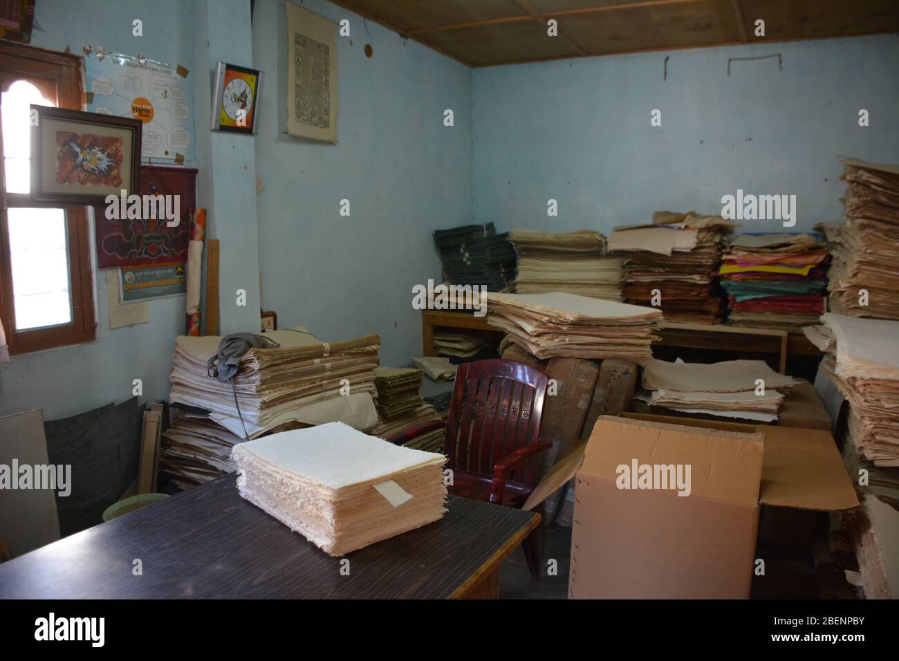 A paper factory in Thimphu, the capital of Bhutan Stock Photo - Alamy