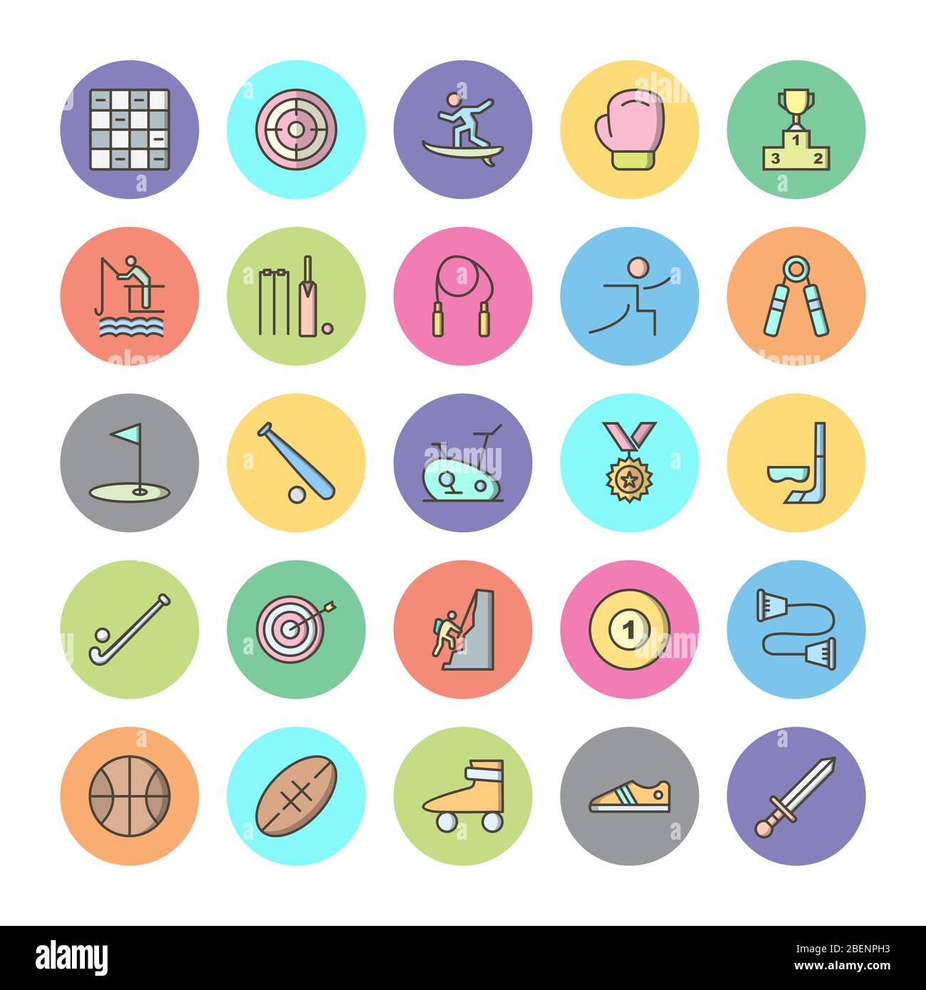Icon set of sports and games for personal and commmercial use Stock ...
