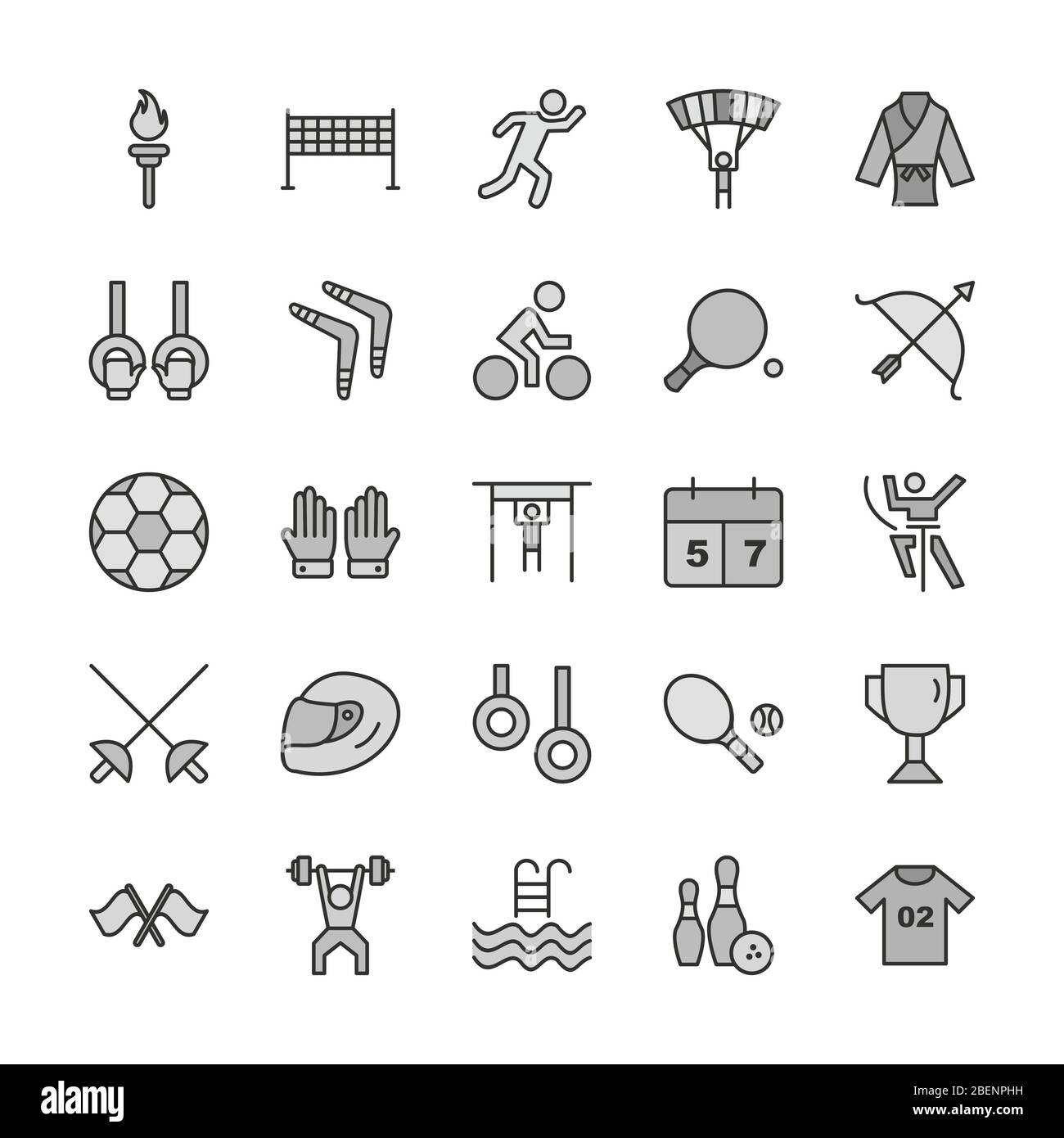 Icon set of sports and games for personal and commmercial use Stock ...