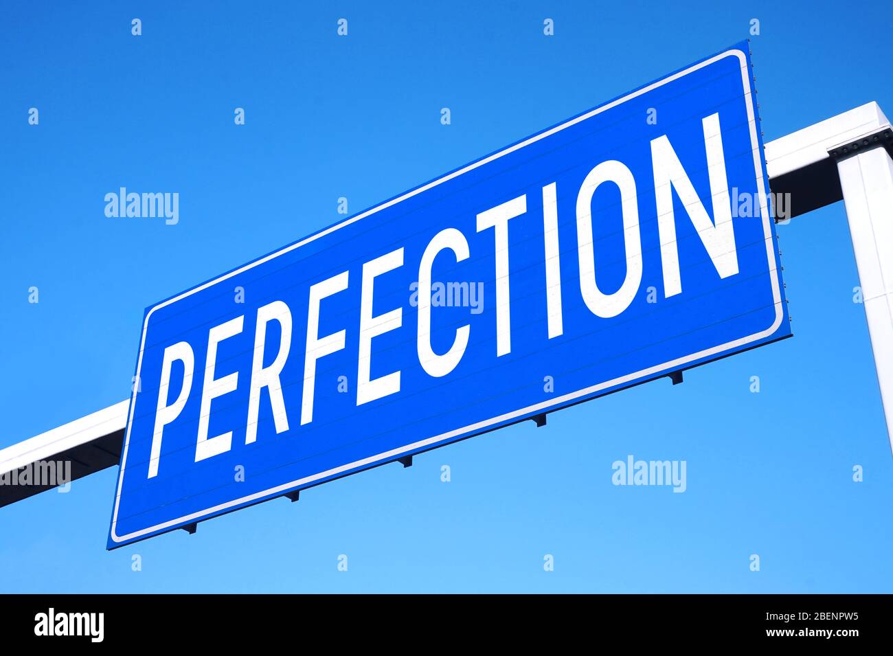 Perfection street sign Stock Photo - Alamy
