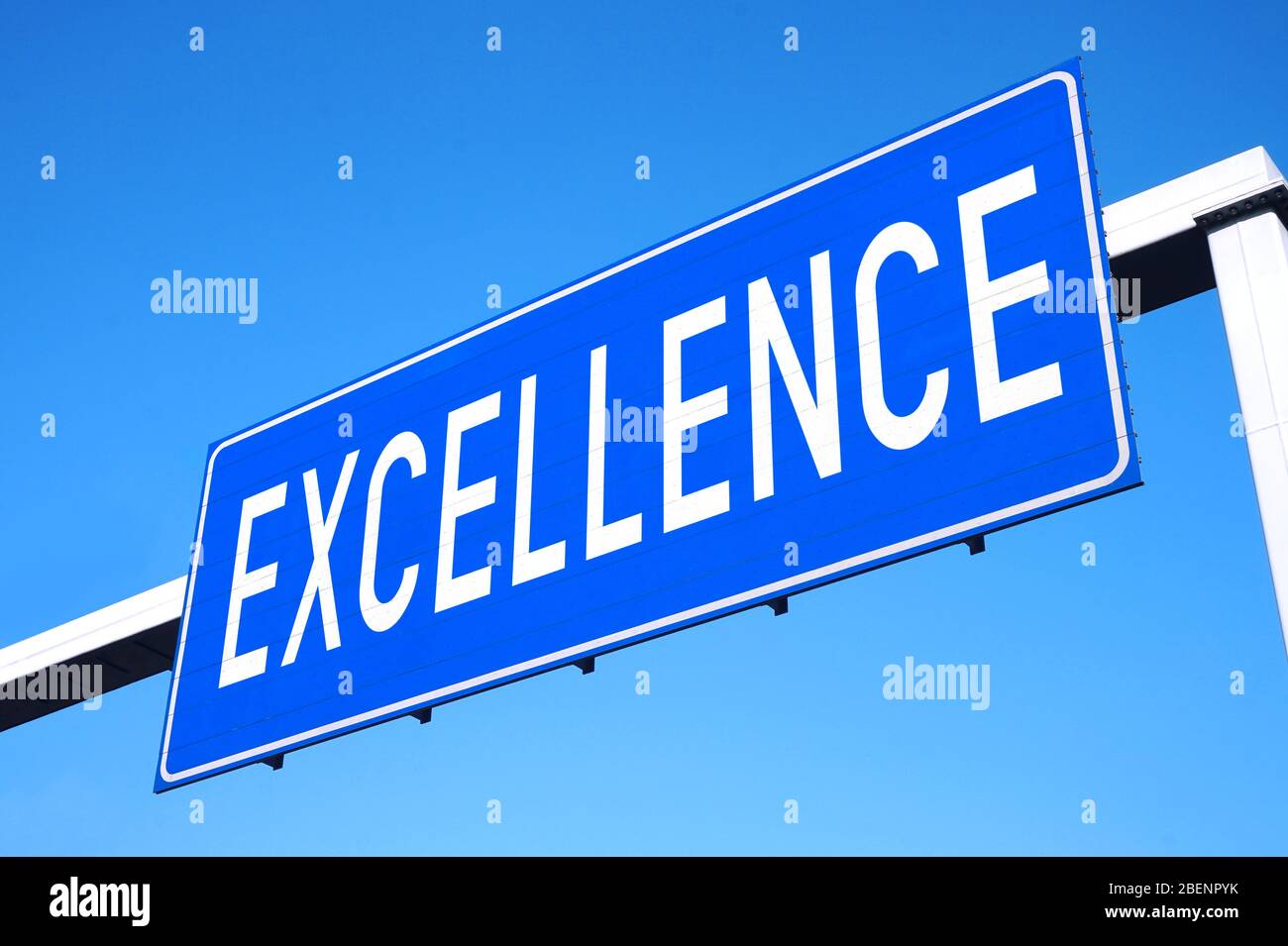Excellence street sign Stock Photo - Alamy