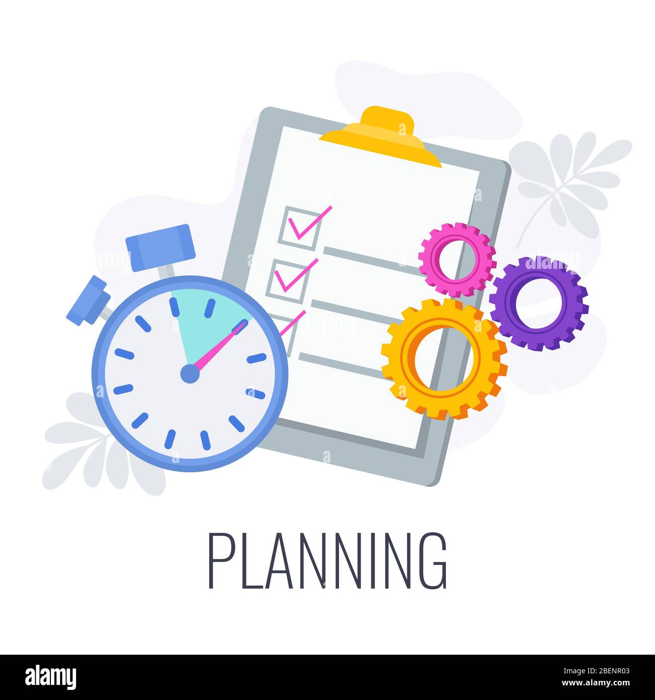 Planning and time management infographics pictogram. System for success ...