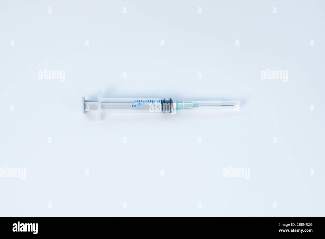 Modern syringe with needle and needle protection hi-res stock ...