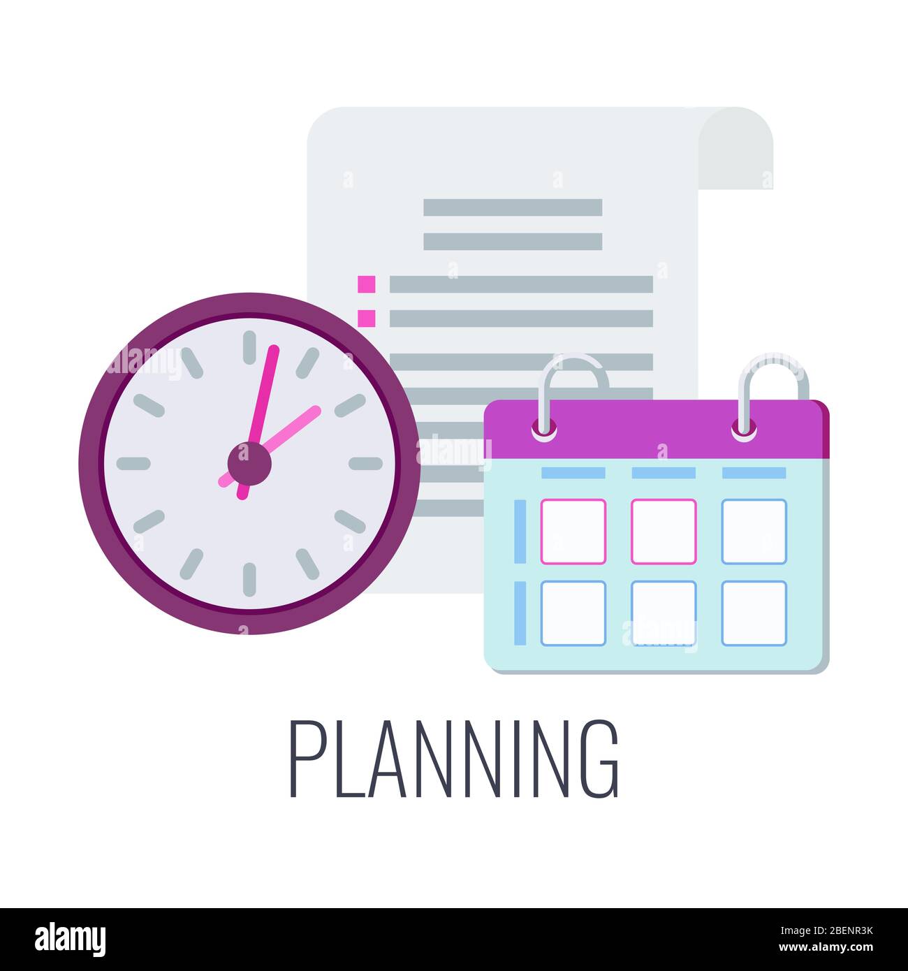Planning and time management infographics pictogram Stock Vector Image ...