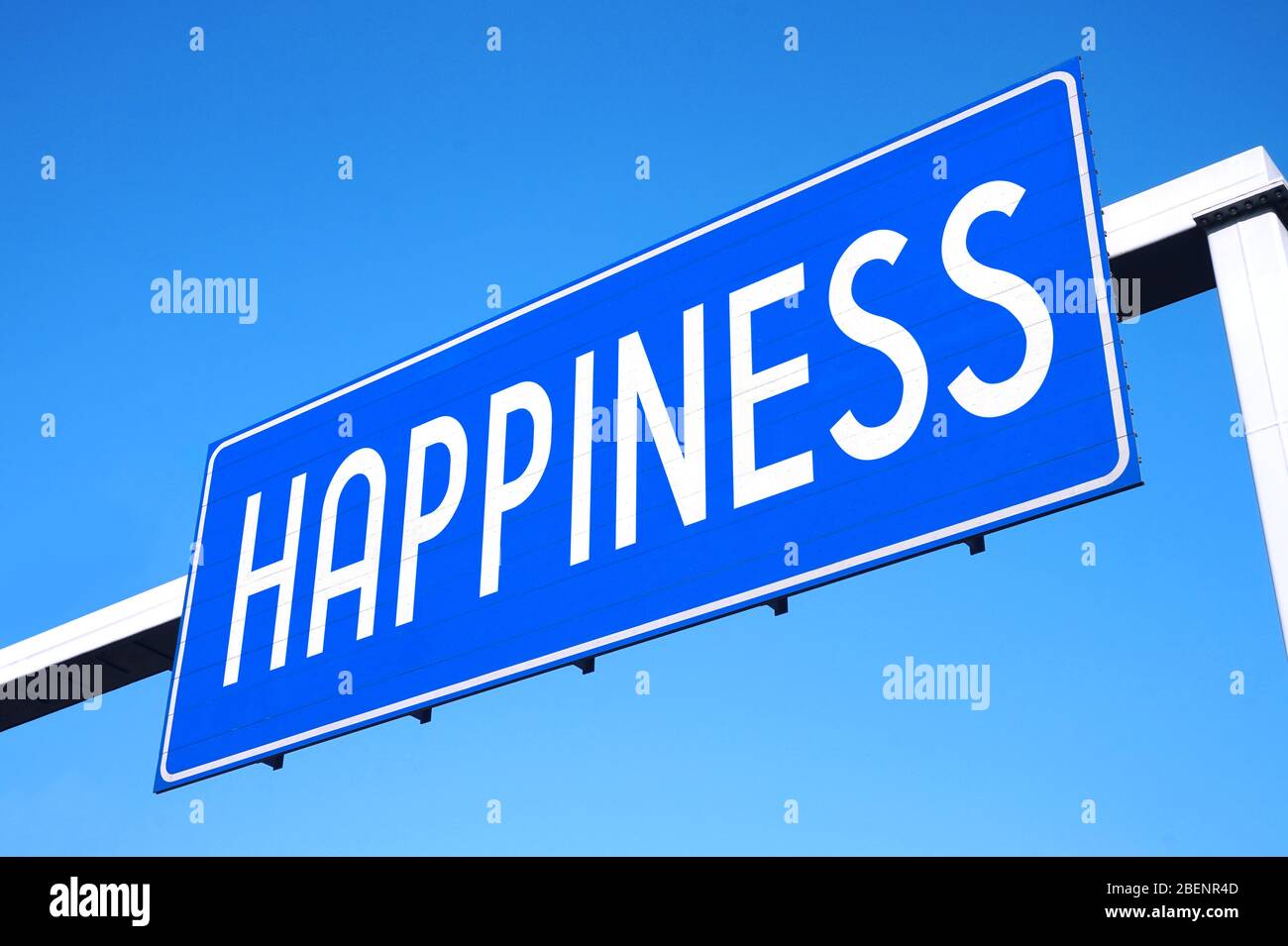 Happiness street sign Stock Photo - Alamy