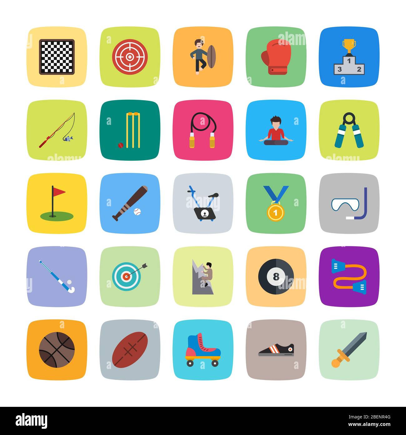 Icon set of sports and games for personal and commmercial use Stock ...