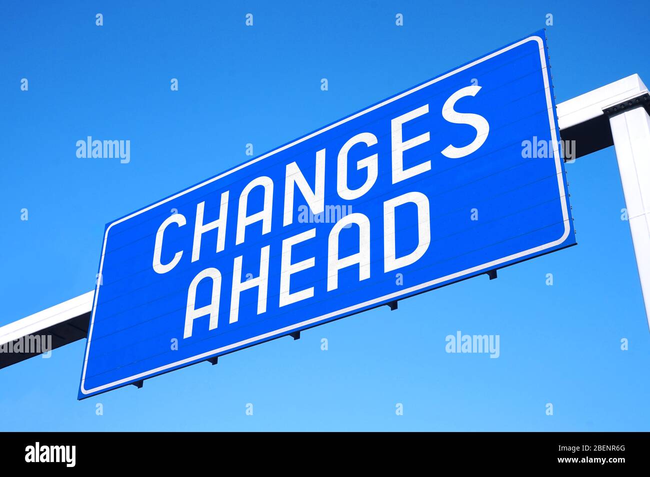 Changes ahead street sign Stock Photo - Alamy
